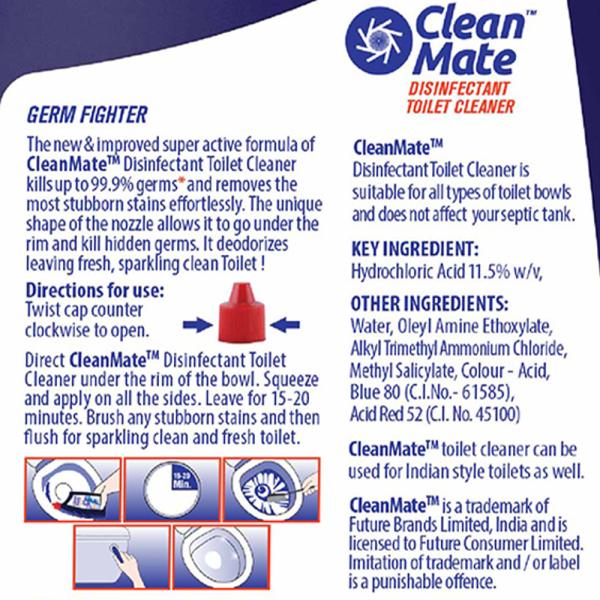 CleanMate Germ Fighter Disinfectant Toilet Cleaner 500 ml - JioMart