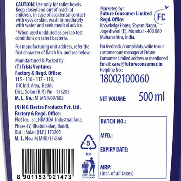 CleanMate Germ Fighter Disinfectant Toilet Cleaner 500 ml - JioMart