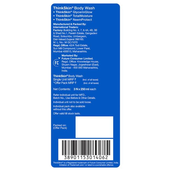 Think Skin Assorted Body Wash 250 ml (Pack of 3) - JioMart