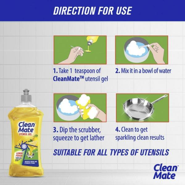CleanMate Lemon Power Utensil Gel 750 ml (Buy 1 Get 1 Free) - JioMart