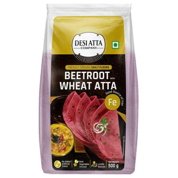 Desi Atta Beetroot Wheat Flour 500 g - JioMart
