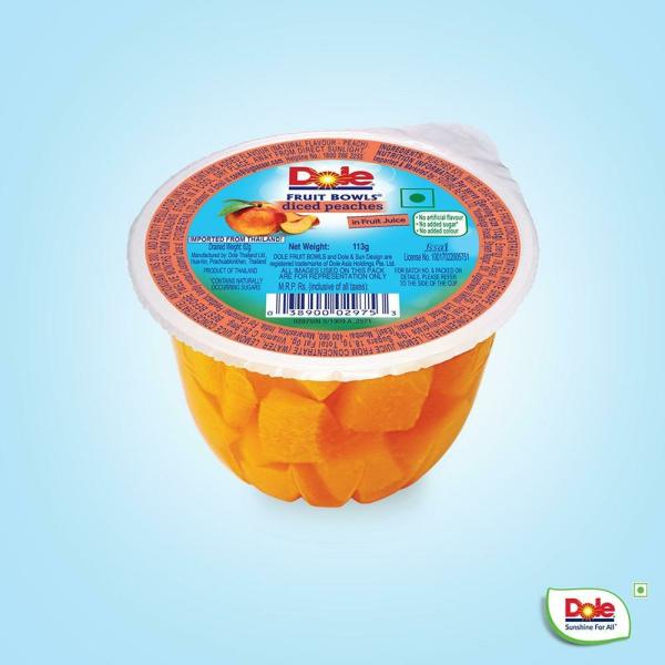 Dole Diced Peach Fruit Bowl 113 g - JioMart