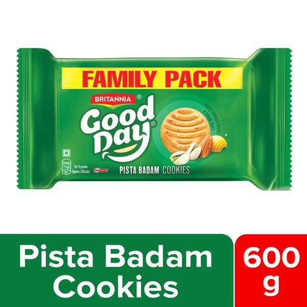 Britannia Good Day Pista Badam Cookies Family Pack 600 g - JioMart
