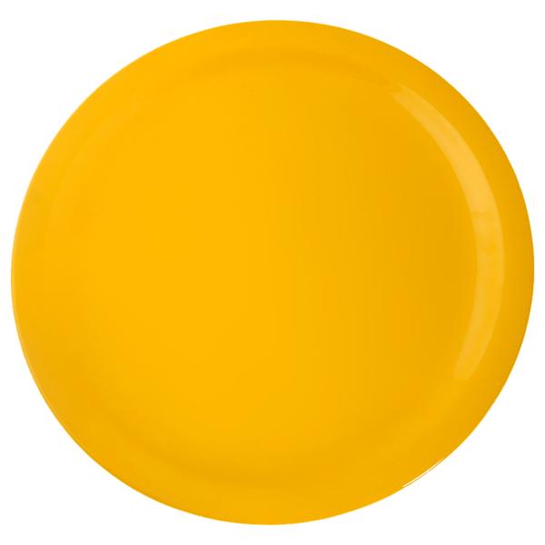Hi-Luxe Solid Yellow Round Melamine Full Plate 10 inch - JioMart