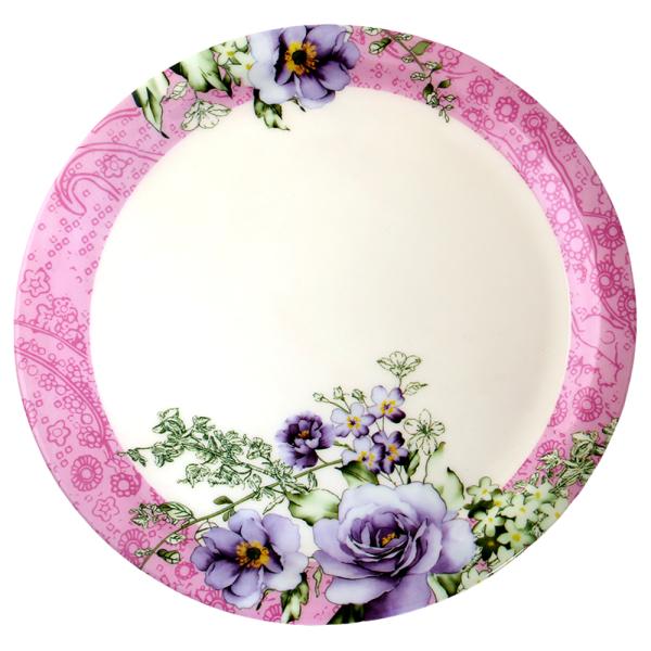 Hi-Luxe Printed Round Melamine Full Plate 10 inch - JioMart