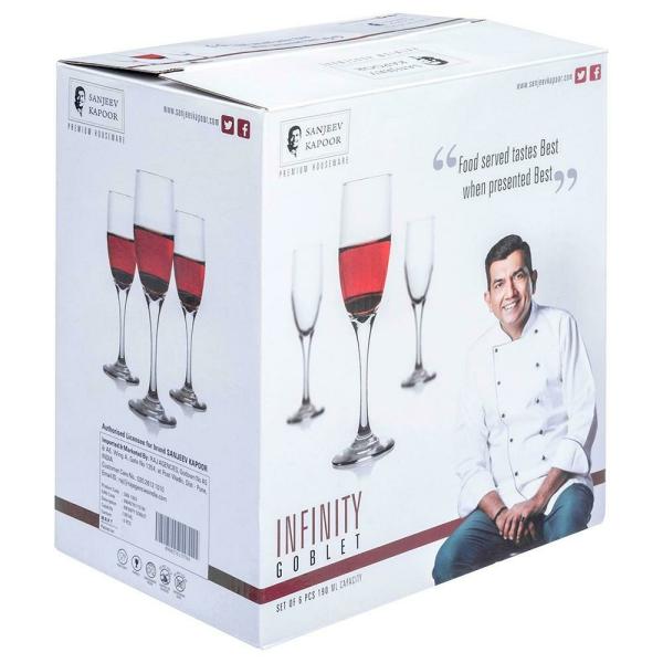 Sanjeev Kapoor Infinity Goblet Glass 190 ml (Set of 6) - JioMart