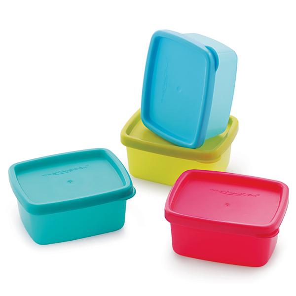 Mastercook Multicolour Square Plastic Container 110 ml (4 pcs) (PP242 ...