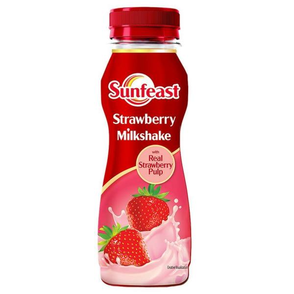 Sunfeast Strawberry Milkshake 180 ml (Bottle) - JioMart