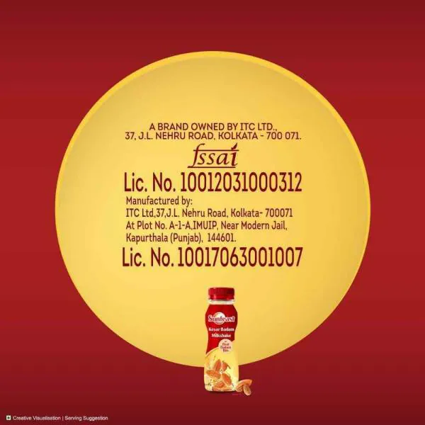 Sunfeast Kesar Badam Milkshake 180 ml (Bottle) - JioMart