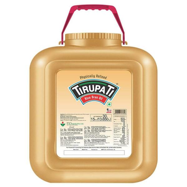 Tirupati Physically Refined Rice Bran Oil 15 L - JioMart