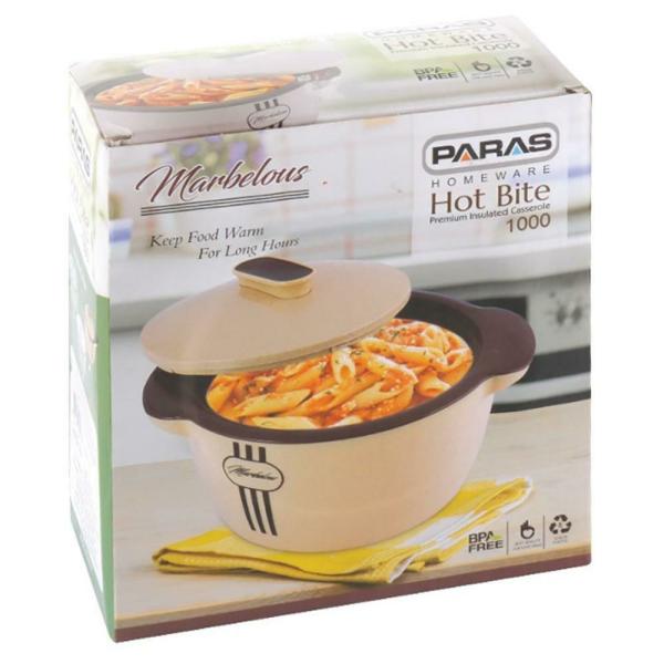 Paras Marbelous Assorted Plastic Insulated Casserole 1 L - JioMart
