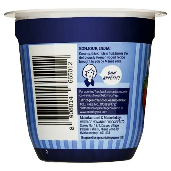 Mamie Yova French Strawberry Yogurt 90 g (Cup) - JioMart