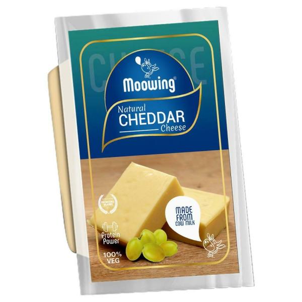 Moowing Natural Cheddar Cheese Block 200 g (Pouch) - JioMart