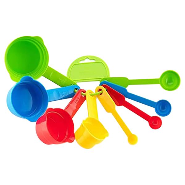 Everest Assorted Color Plastic Measuring Cup and Spoon (Set of 8) - JioMart