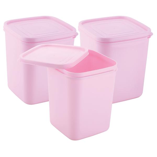 Joyo Kitchen Classic Assorted Colour Plastic Container 2 L (Set of 3 ...