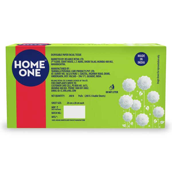 Home One 2 Ply Facial Tissues 200 pcs - JioMart