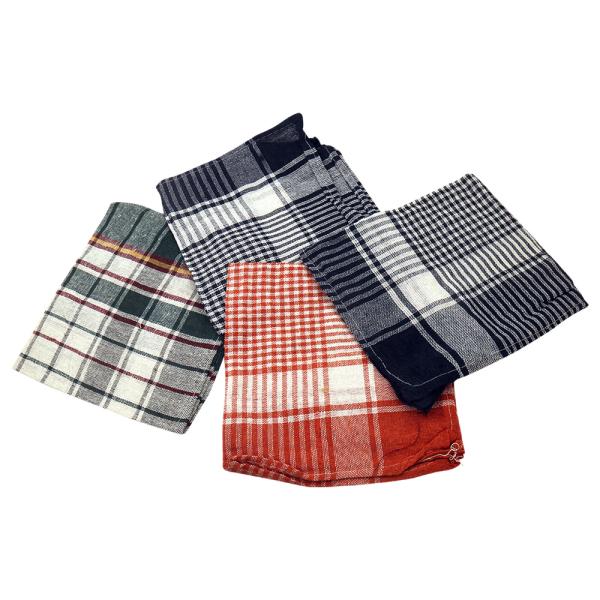 Home One Assorted Cotton Checkered Kitchen Duster (Pack of 4) - JioMart