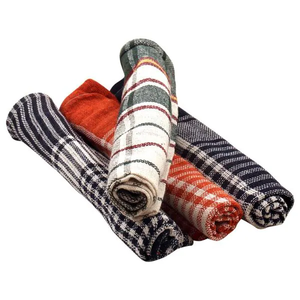 Home One Assorted Cotton Checkered Kitchen Duster (Pack of 4) - JioMart