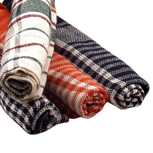 Home One Assorted Cotton Checkered Kitchen Duster (Pack of 4) - JioMart