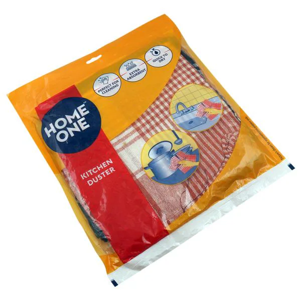 Home One Assorted Cotton Checkered Kitchen Duster (Pack of 4) - JioMart