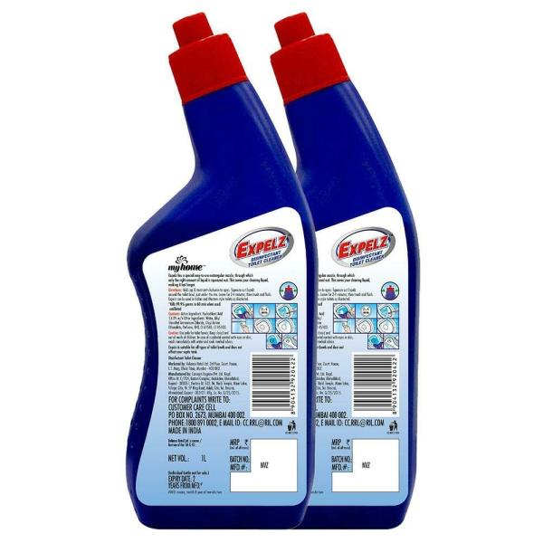 My Home Expelz Regular Disinfectant Toilet Cleaner 1 L (Buy 1 Get 1 ...