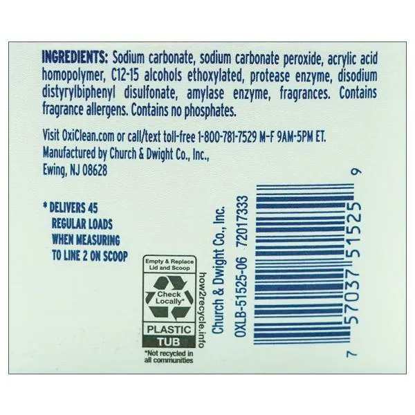 Oxiclean White Revive Laundry Whitener and Stain Remover 1. 36 Kg - JioMart