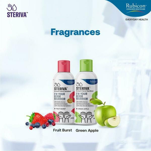 Rubicon Steriva Green Apple Instant Hand Sanitizer 50 ml - JioMart