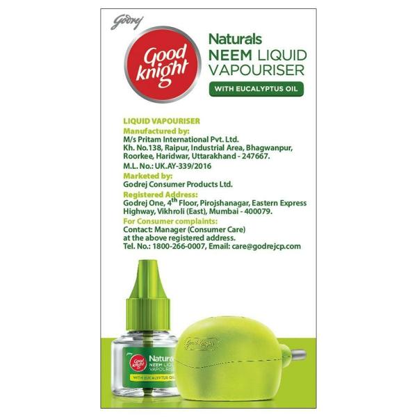Good Knight Naturals Neem Mosquito Repellent Refill 45 ml - JioMart