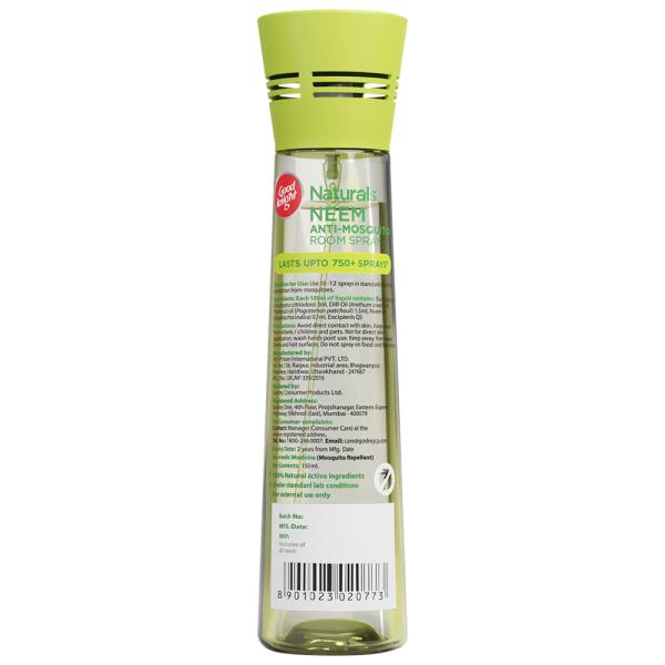 Good Knight Naturals Neem Anti Mosquito Room Spray 150 ml - JioMart