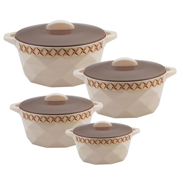 Selvel Diamond Light Brown Plastic Insulated Hotpot 600+1130+1650+2150 ...