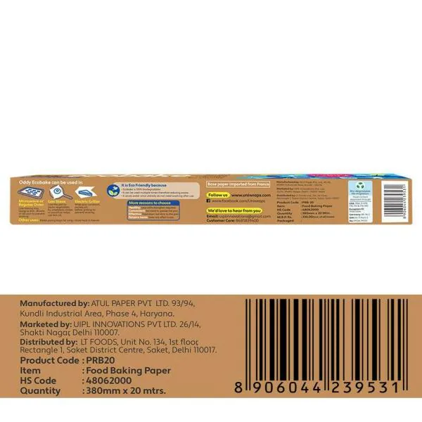 Oddy Ecobake Parchment Paper 15 in x 20 m - JioMart