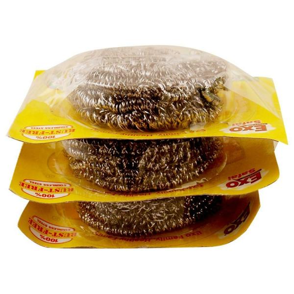 Exo Stainless Steel Scrubber 312 x 10 mm 3 pcs - JioMart