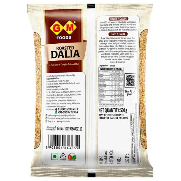 GM Foods Roasted Dalia 500 g - JioMart