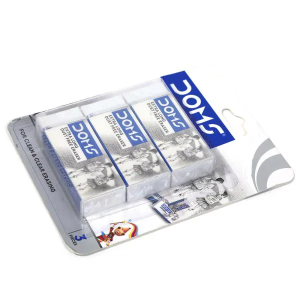 Doms Extra Long Dust Free Eraser (3 pcs) - JioMart