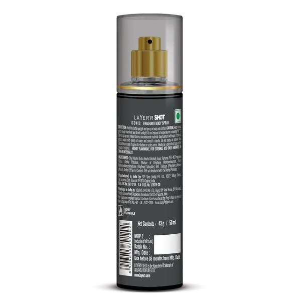 Layer'r Shot Iconic Fragrant Body Spray 50 ml - JioMart