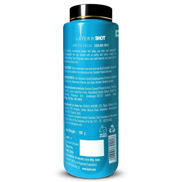 Layer'r Shot Arctic Fresh Cooling Talc 100 g - JioMart