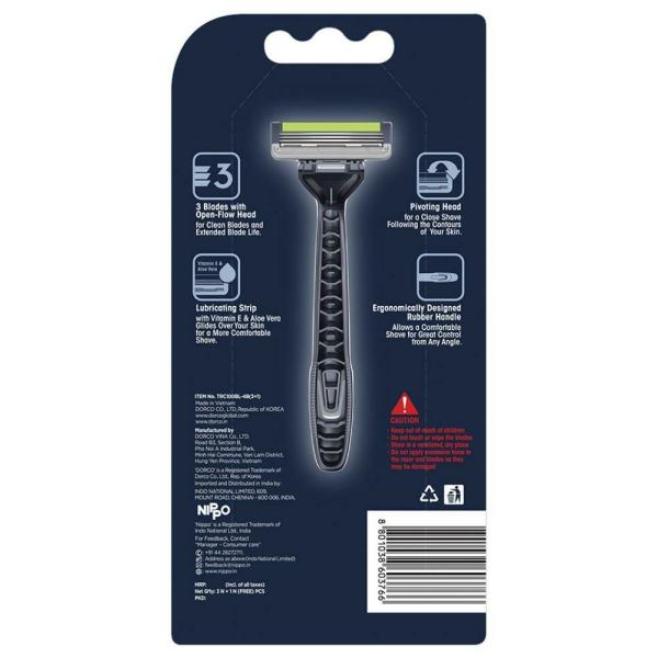 Dorco Clean Shave 3 Plus Razor (Buy 3 Get 1 Free) - JioMart