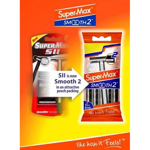 Super-Max Smooth 2 Razor + 5 Cartridges - JioMart