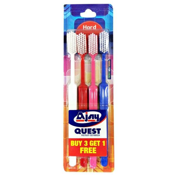 Ajay Quest (Hard) Toothbrush (Buy 3 Get 1 Free) - JioMart