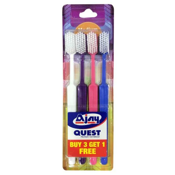 Ajay Quest (Medium) Toothbrush (Buy 3 Get 1 Free) - JioMart