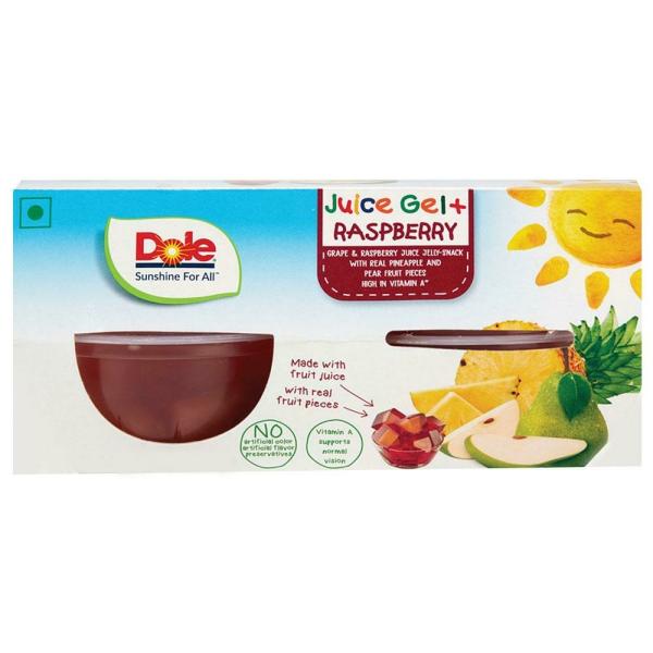 Dole Juice Gel Raspberry with Real Fruit Pieces 93x4N = 372 g - JioMart