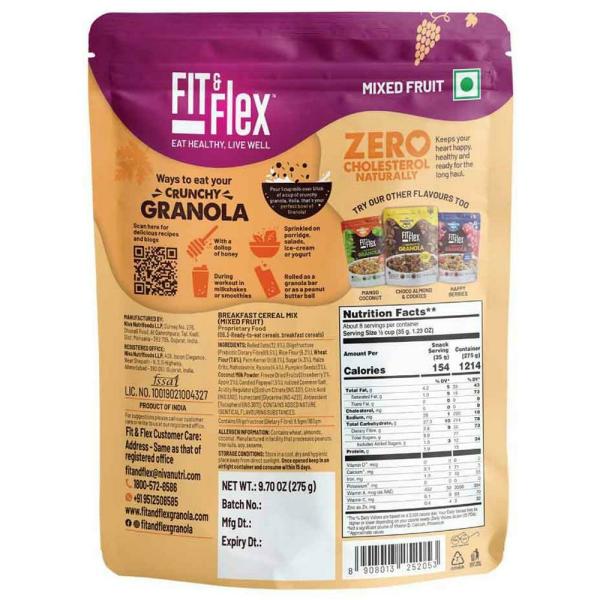 Fit & Flex Mixed Fruits Crunchy Granola 275 g - JioMart