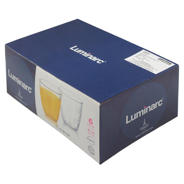 Luminarc Neo Flower Glass Tumbler 310 ml (Set of 6) - JioMart