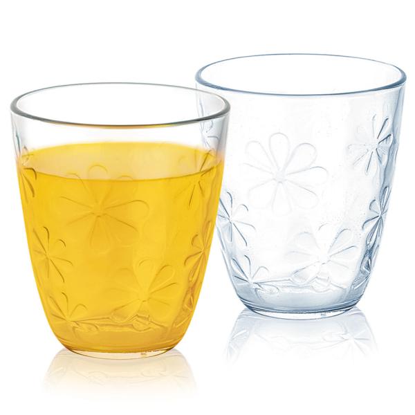 Luminarc Neo Flower Glass Tumbler 310 ml (Set of 6) - JioMart