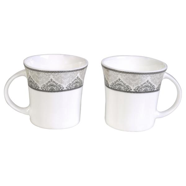 BP Bharat Mudy Majesty White Bone China Mug 160 ml (Set of 6) - JioMart