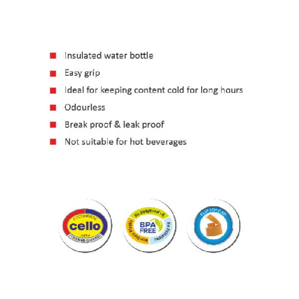 Cello Puro Classic Green Plastic Bottle 600 ml - JioMart