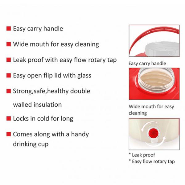 Cello Puro Cool White Plastic Insulated Water Jug 10 L - JioMart