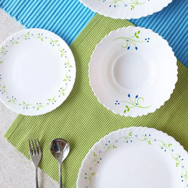 Cello Dazzle Tropical Lagoon Opalware Dinner Set 37 pcs - JioMart