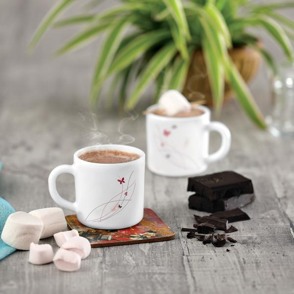 Cello Dazzle Stella Lush Fiesta Opalware Mug 100 ml (Set of 6) - JioMart