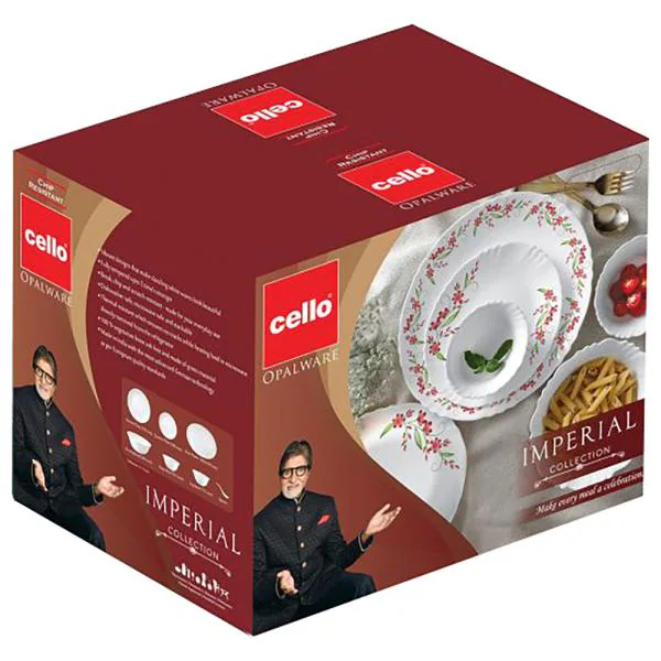 Cello Imperial Creeper Opalware Dinner Set (21 pcs) - JioMart